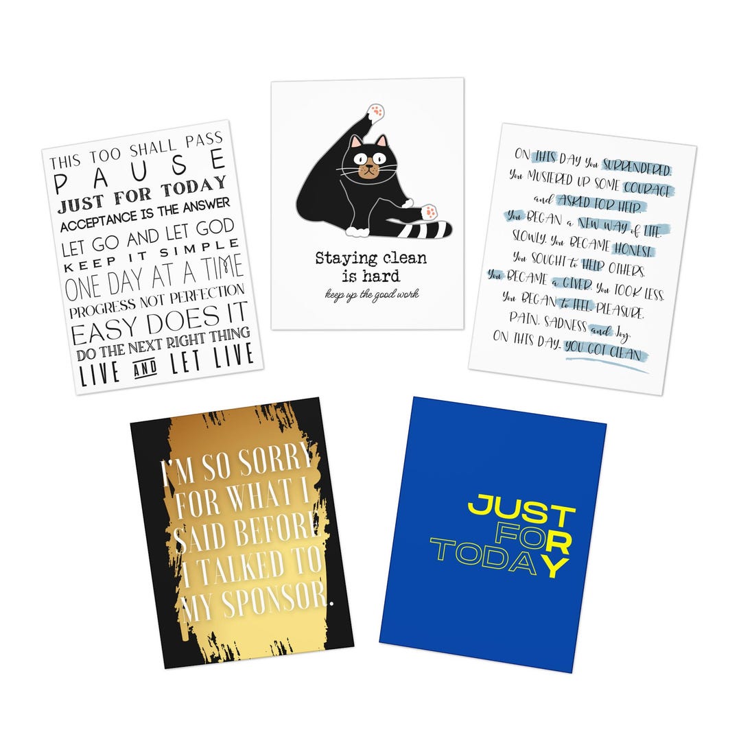 Unique Recovery Cards for Gift, Anniversary, Milestone, Encouragement ...