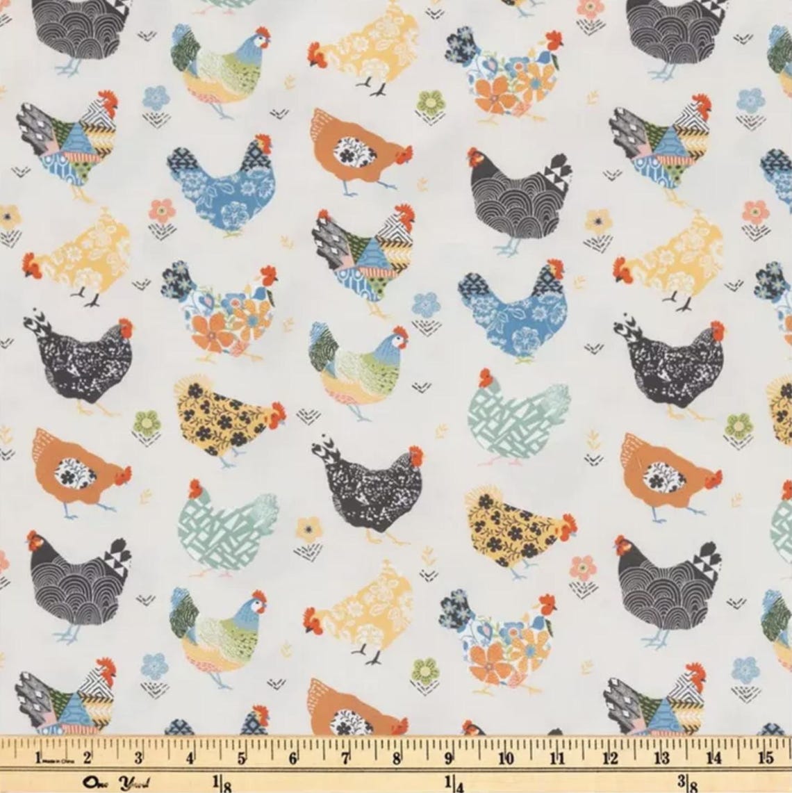 Chicken Print Bowl Cover: Reversible Cotton Jar Cap | Sourdough ...