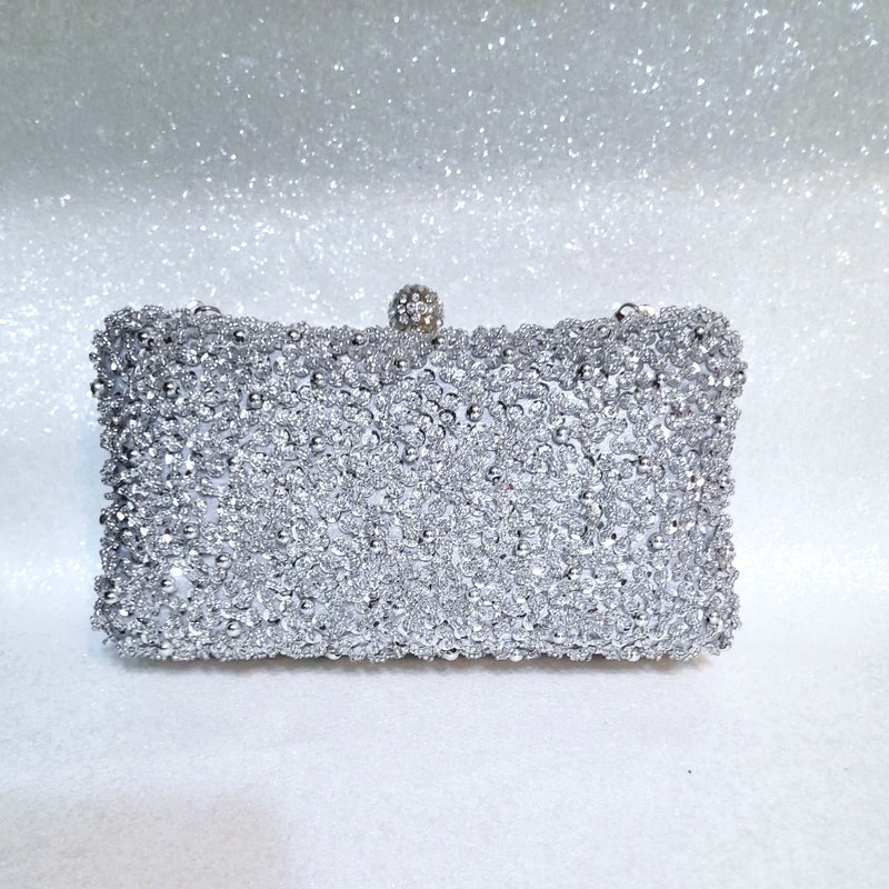 Silver Clutch Bag - Etsy
