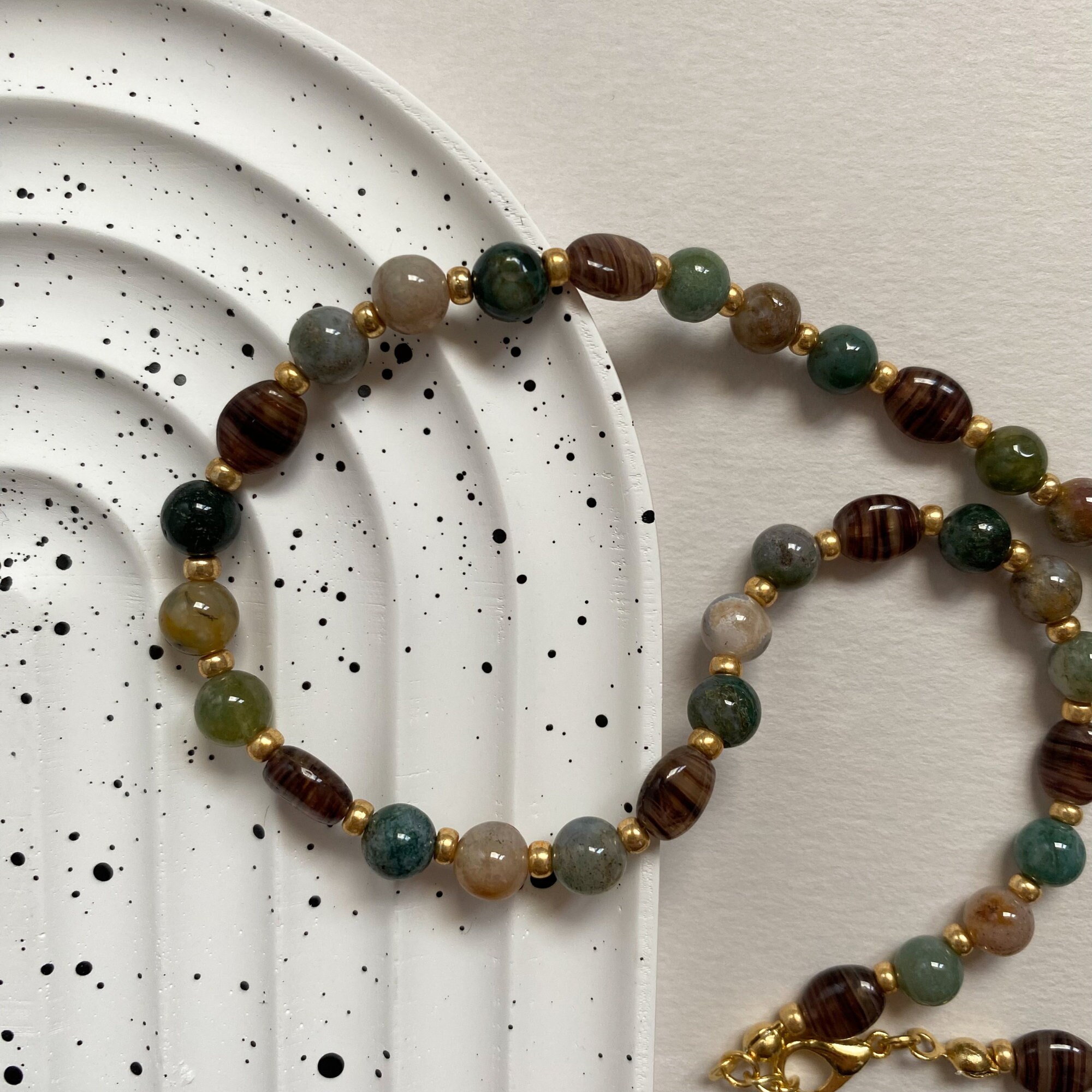 Elegant Brown Gemstone Necklace, Bohemian Necklace, Healing Stone ...