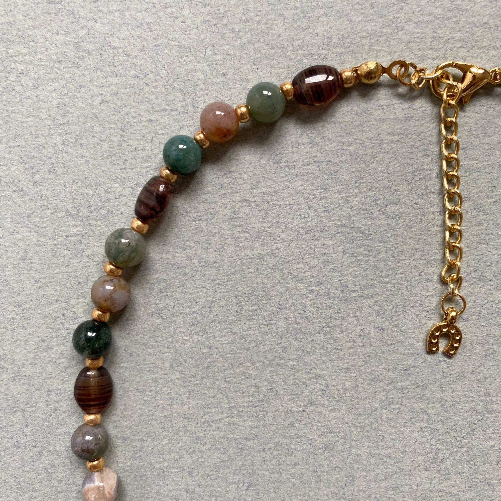 Elegant Brown Gemstone Necklace, Bohemian Necklace, Healing Stone ...
