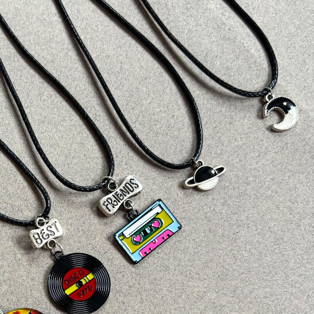 Best Friend Necklace Set, Matching Friendship Pendants, Bff Heart ...