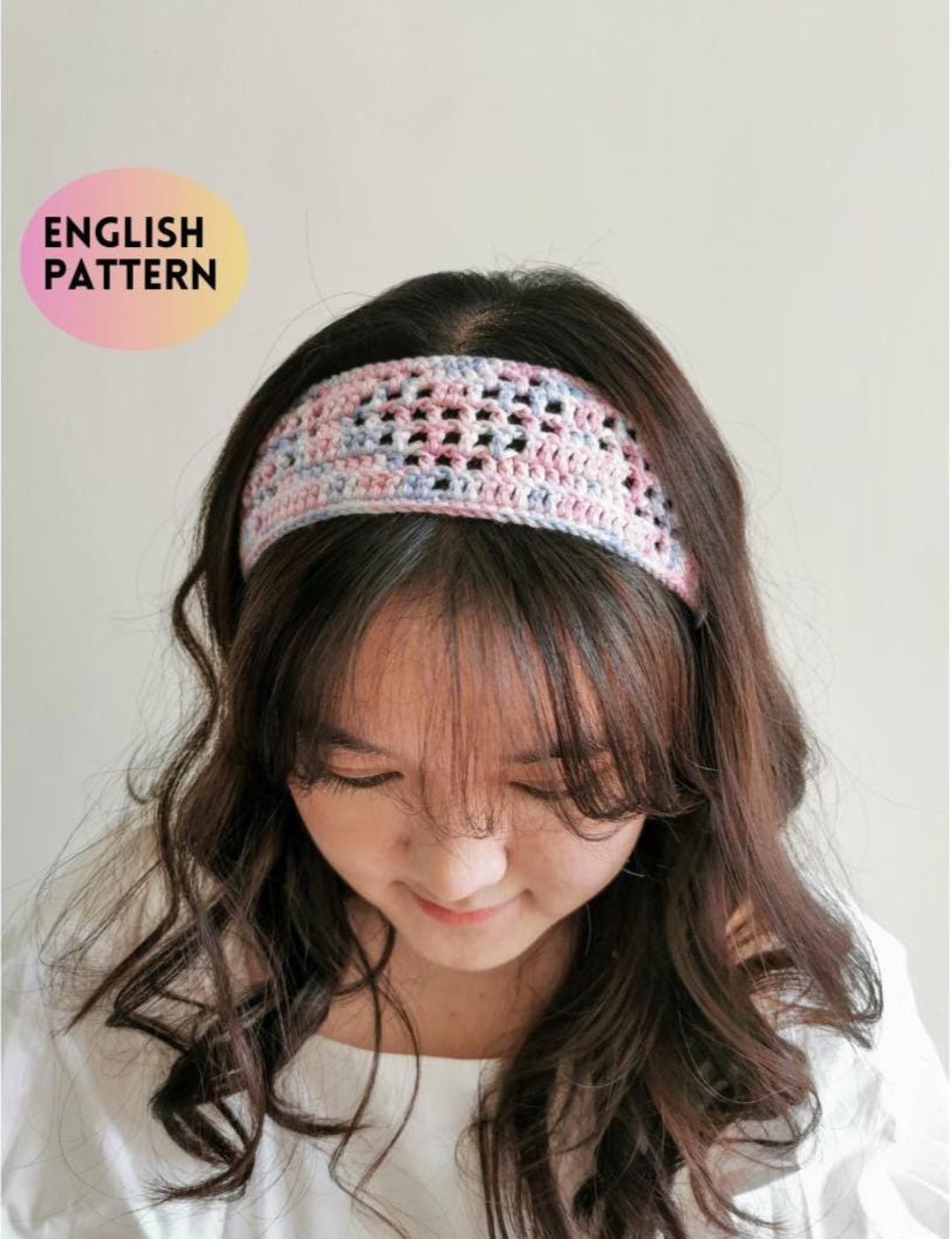 Crochet Headband Pattern | Filet Crochet Headband | Heart Headband ...