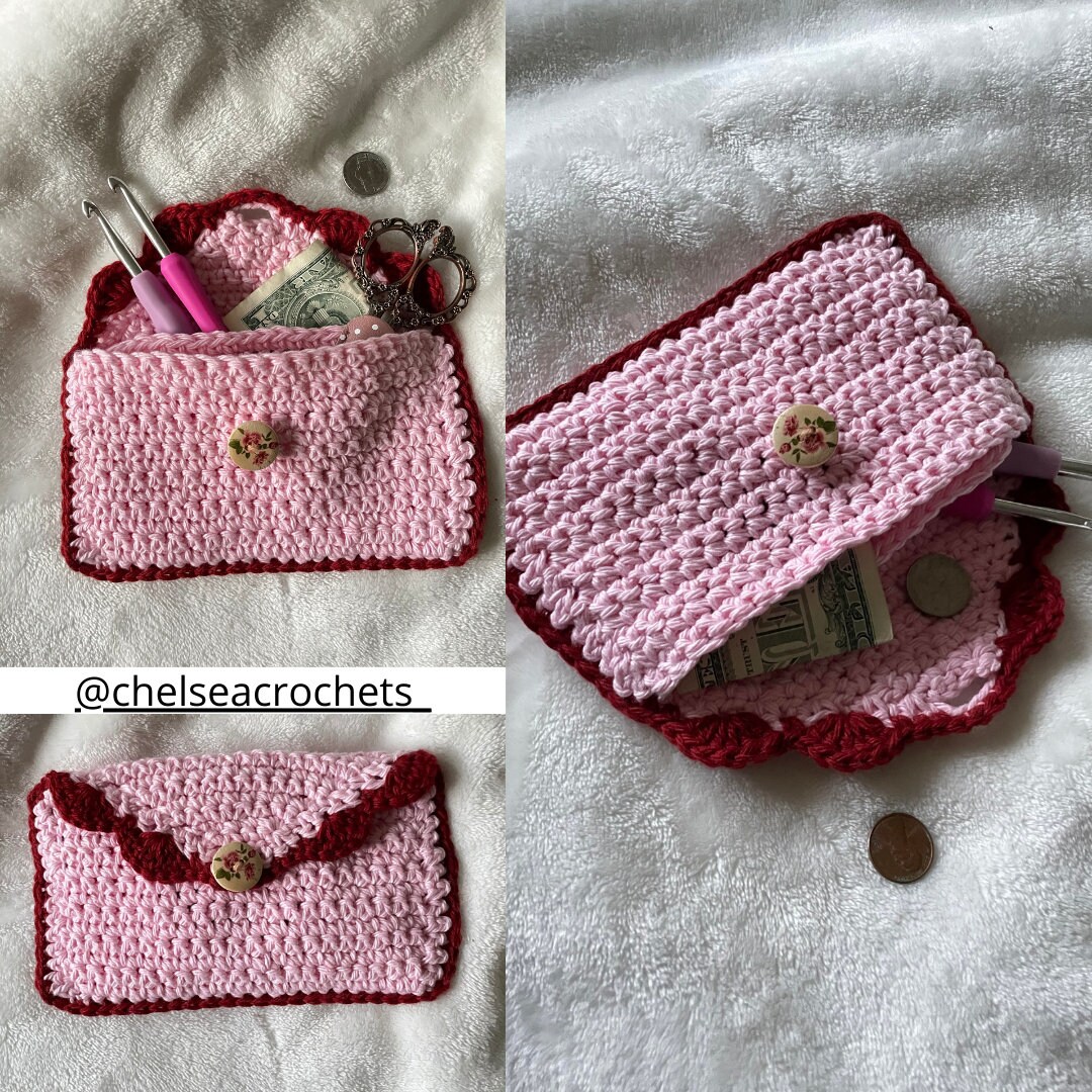 Crochet Wallet | Crochet Wallet Pattern | Crochet Coins and Card Holder ...