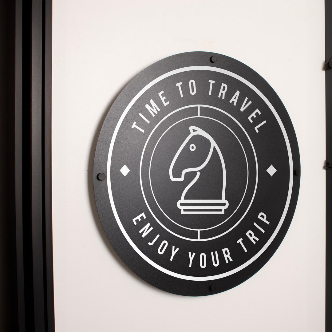 Custom Metal Round Logo Sign: Personalized Business Office Decor - Etsy