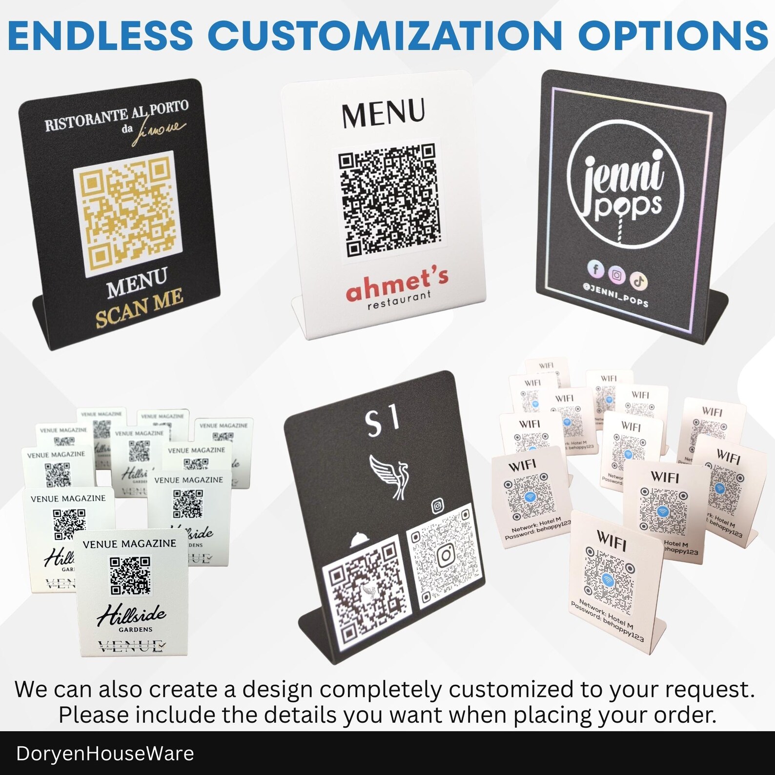 Custom Metal QR Code Sign: Small Business Marketing Stand - Etsy