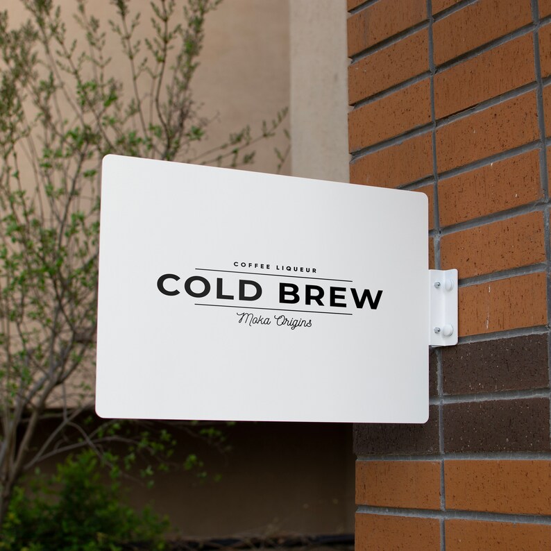 Double Sided Rectangular Metal Blade Sign, Custom Storefront Sign ...