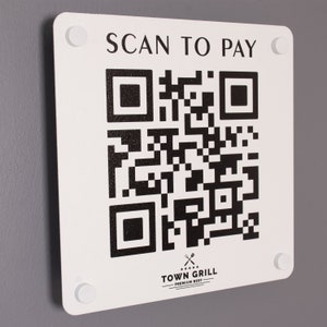 Custom Metal QR Code Sign: Small Business Marketing - Etsy