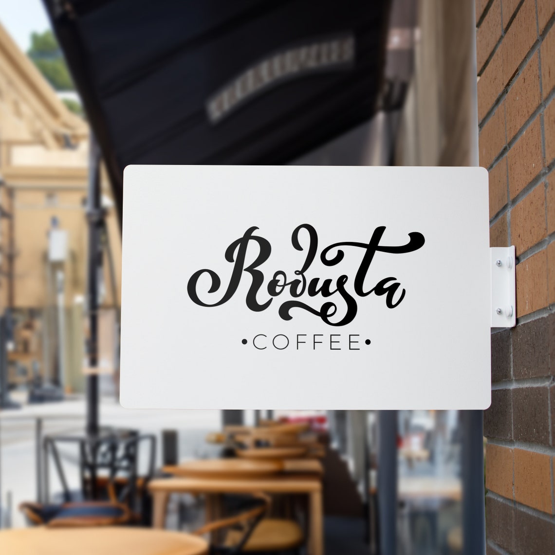 Double Sided Rectangular Metal Blade Sign, Custom Storefront Sign ...