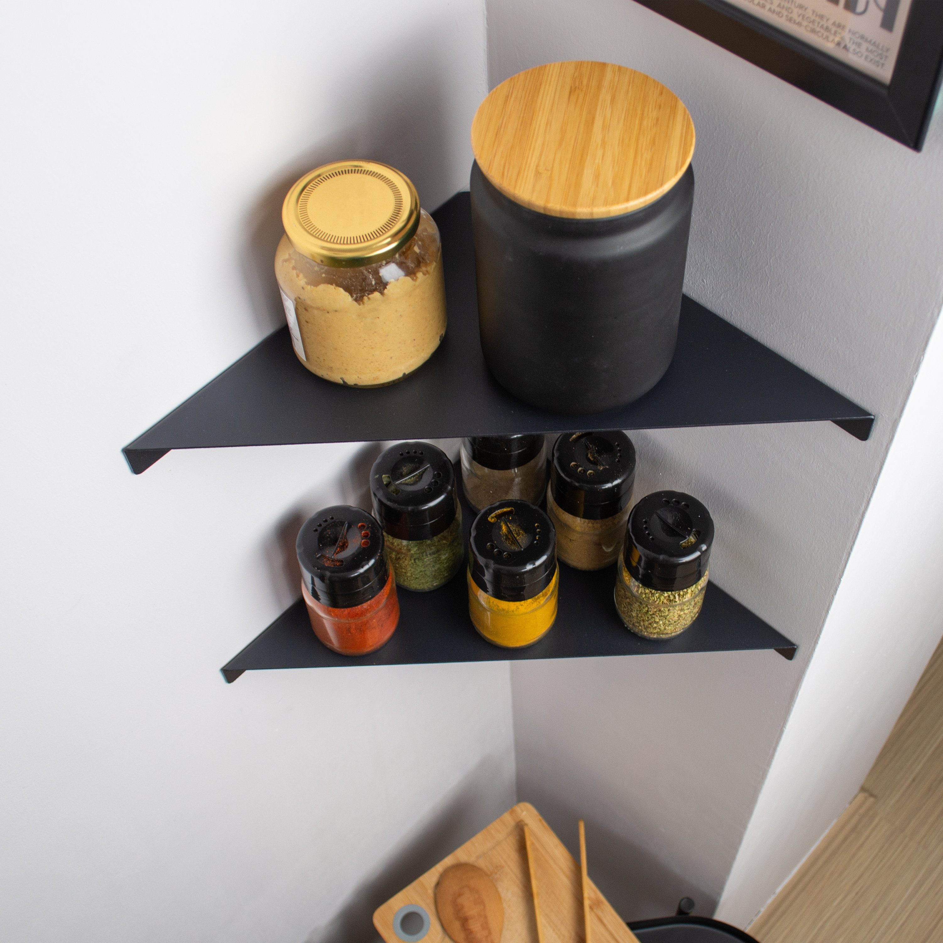 Metal Corner Shelf Black Floating Corner Shelves - Etsy