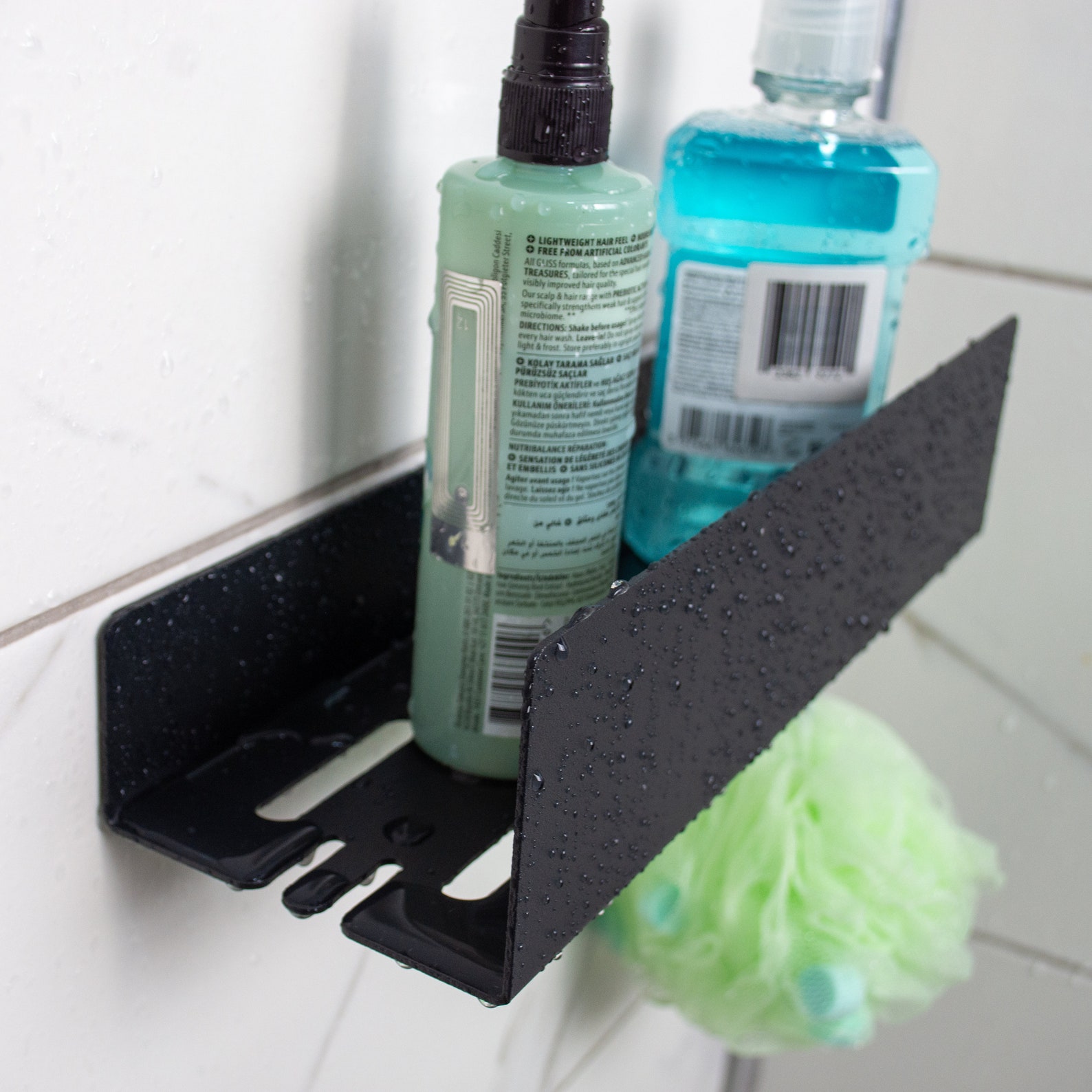 2 Pieces Minimalist Black Shower Shelf, Bathroom Organizer, Shower ...