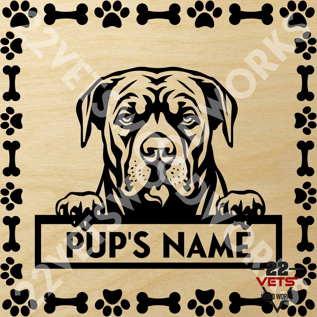 Tosa Inu Custom Wood Plaque Personalized Laser-cut Pet Wall Art Dog ...