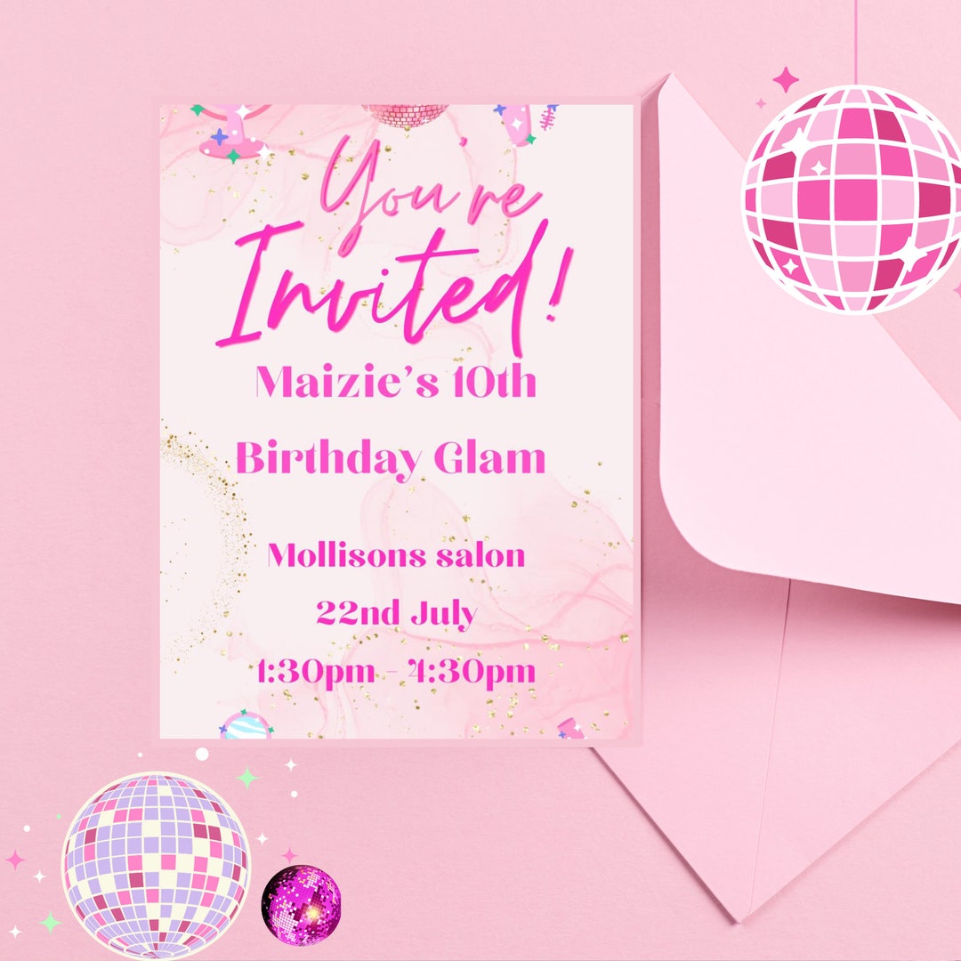 Birthday Glam Party Invitation - Etsy