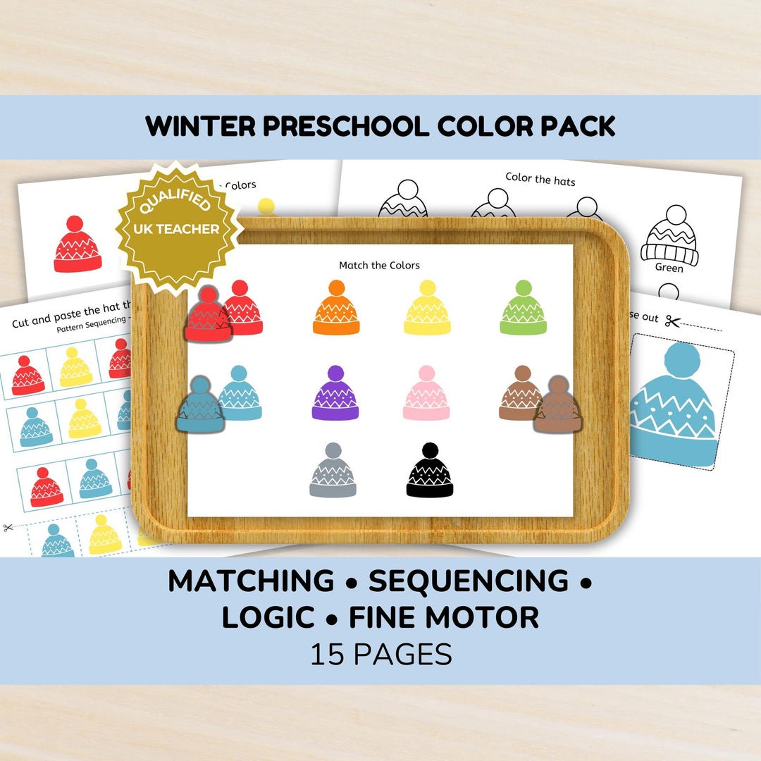 Winter Color Matching & Pattern Sequencing | Preschool Montessori ...
