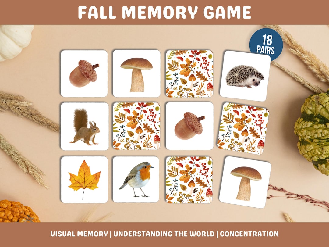 Mini Memory Game - Matching Picture Snap Pairs Game for Kids Age 3 ...