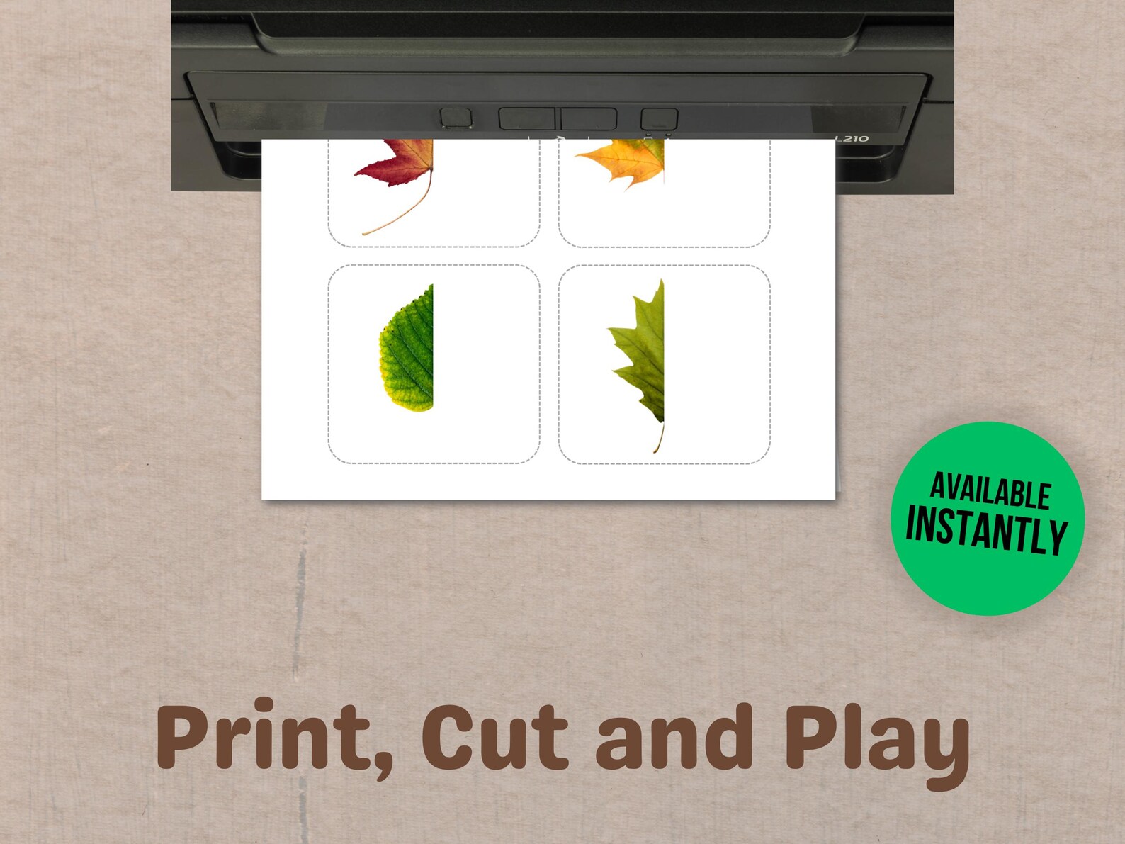 Fall Leaf Matching Game - Educational Fall Activity for Toddlers and ...