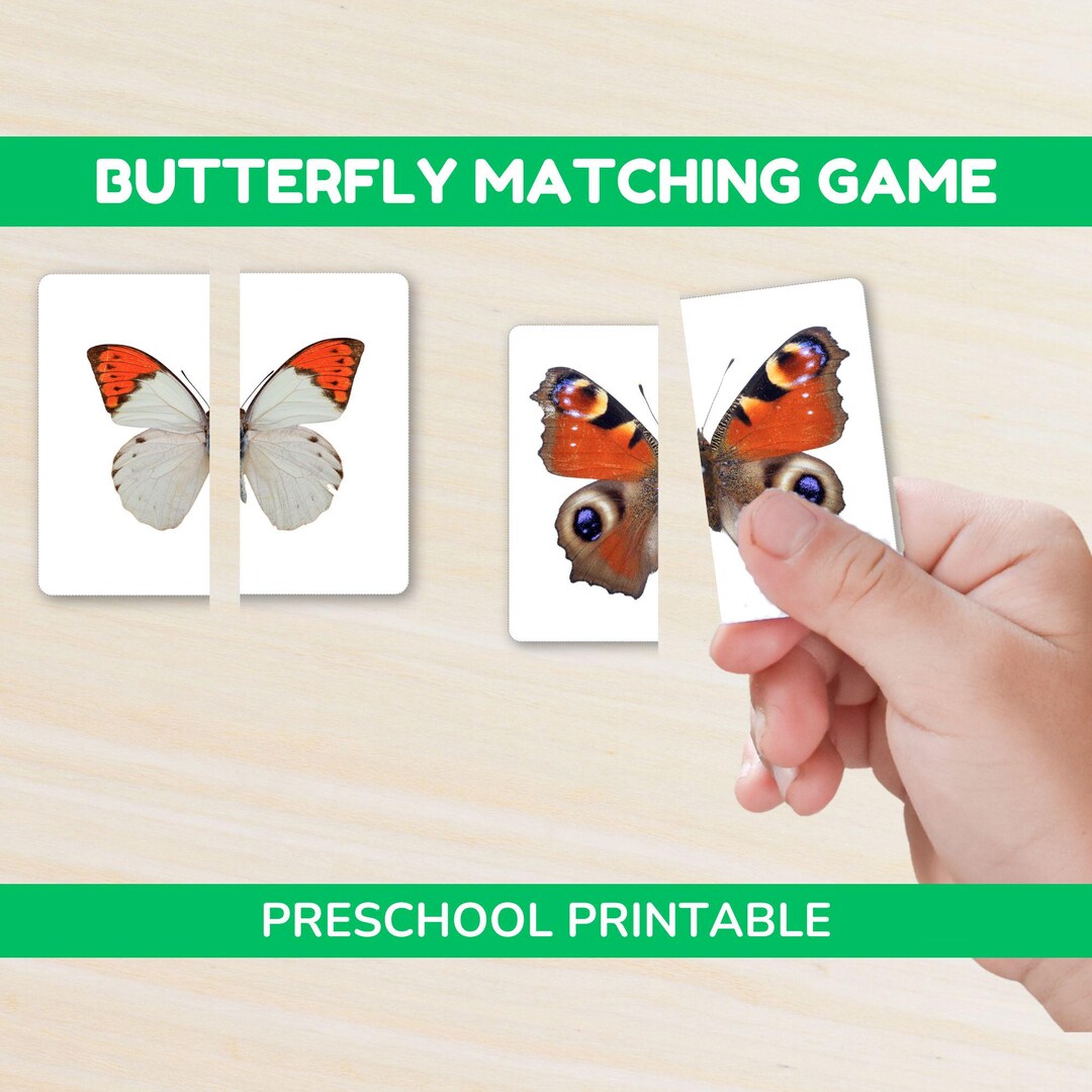 Butterfly Matching Game – Printable Symmetry Activity for Kids ...