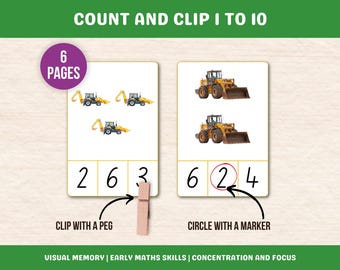 Butterfly Life Cycle Counting Clip Cards 1-10 | Montessori Preschool ...