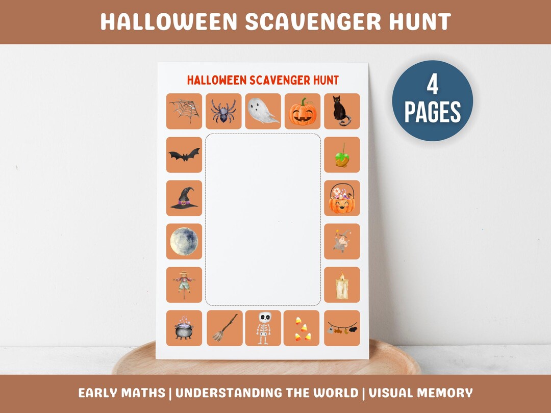 Halloween Scavenger Hunt for Kids & Preschoolers | Spooky Fun ...