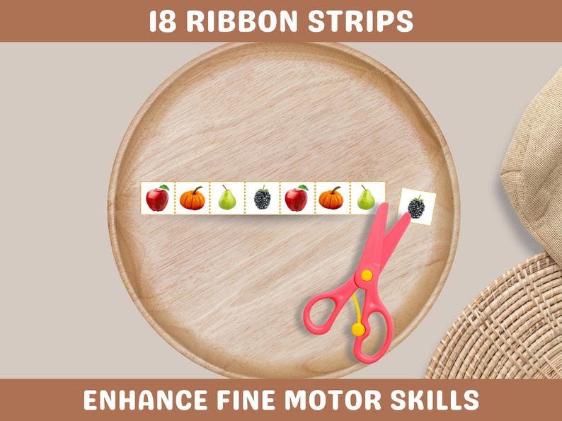 Fall-themed Cutting Strips for Preschool and Homeschool Activities ...