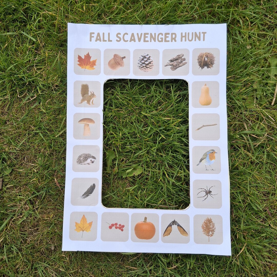 Nature Scavenger Hunt Printable | Preschool Montessori Outdoor Activity ...