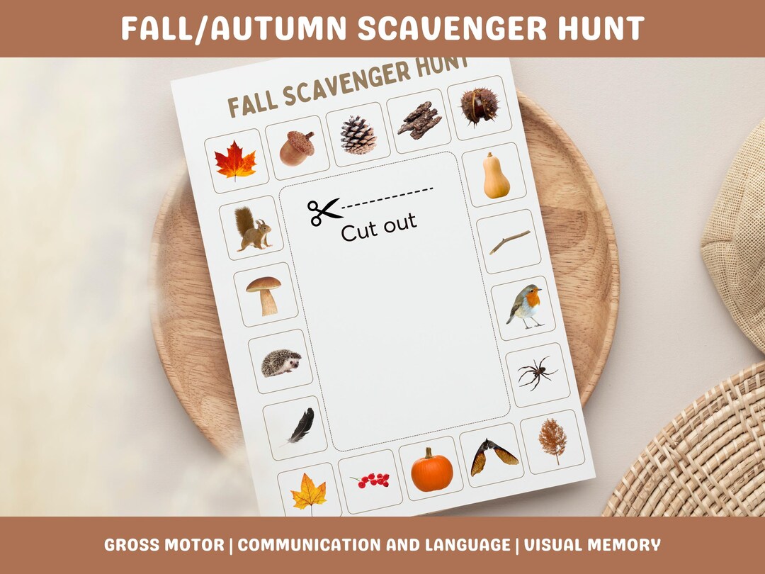 Fall/autumn Nature Hunt | Kids Printable Outdoor Treasure Hunt | Kids ...