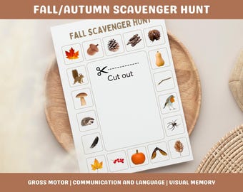 Camping Scavenger Hunt | Fall Unit Study | Printable Outdoor Treasure ...