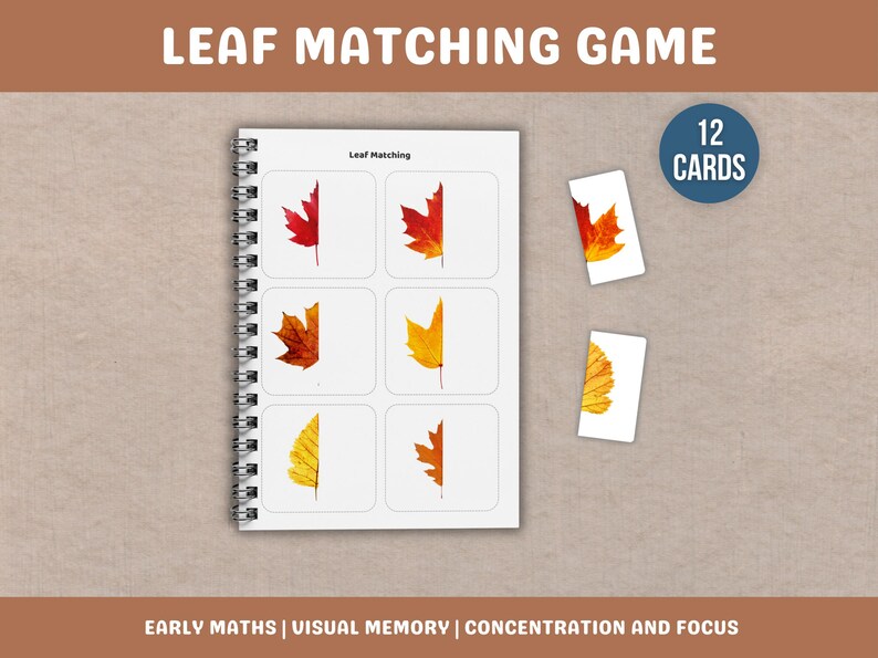 Fall Leaf Matching Game - Educational Fall Activity for Toddlers and ...