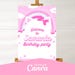 Capybara Birthday Invitation, Cute Pink Capy Birthday, Digital Download ...