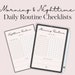 Morning & Nighttime Routine Checklists, Fillable Pdfs, Morning ...
