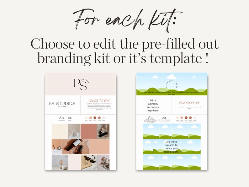 Editable Brand Kit Boards | Canva Templates for Small Businesses and ...
