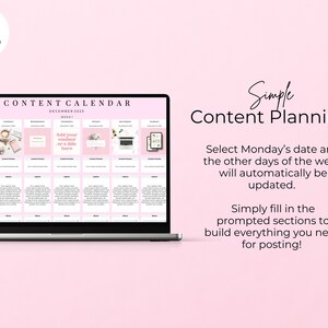 Google Sheets Social Media Content Calendar, Simple, Content Planning ...