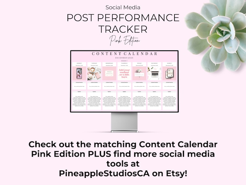 12 Month Post Performance Tracker Post Performance Spreadsheet Social ...