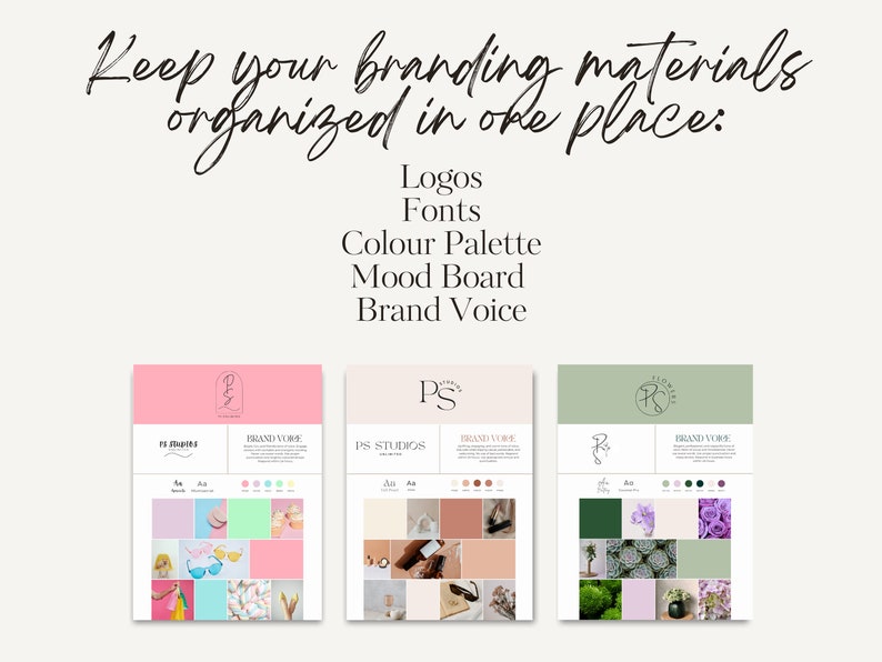 Editable Brand Kit Boards | Canva Templates for Small Businesses and ...