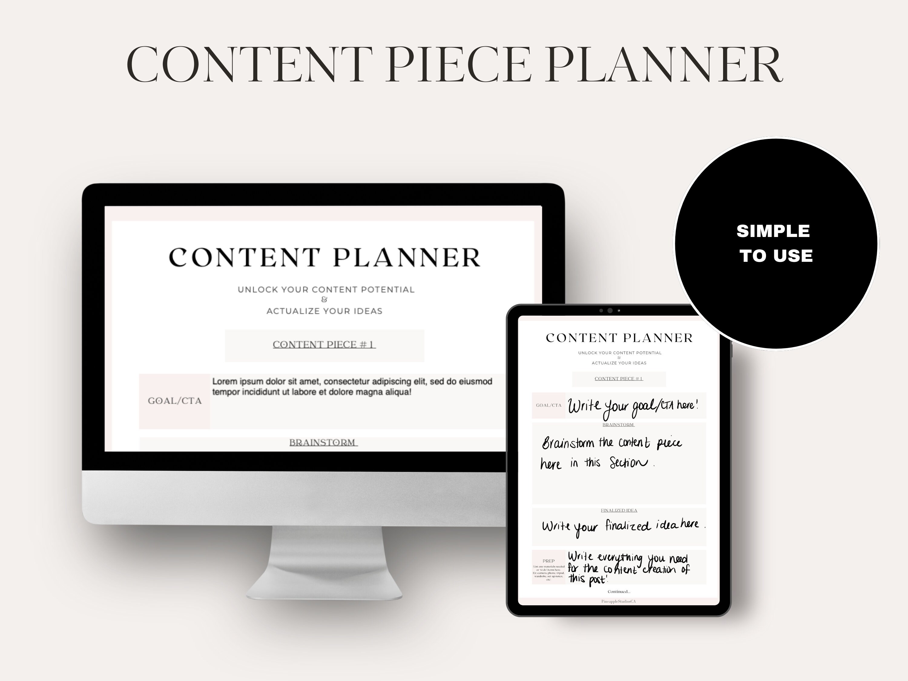 Content Planning Sheets Content Piece Planner Worksheets PDF Goodnotes ...