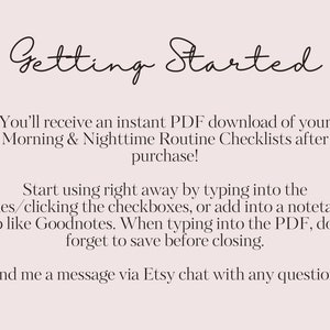 Morning & Nighttime Routine Checklists, Fillable Pdfs, Morning ...