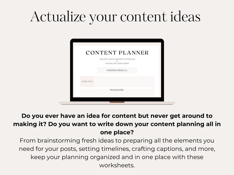 Content Planning Sheets | Content Piece Planner Worksheets | PDF ...