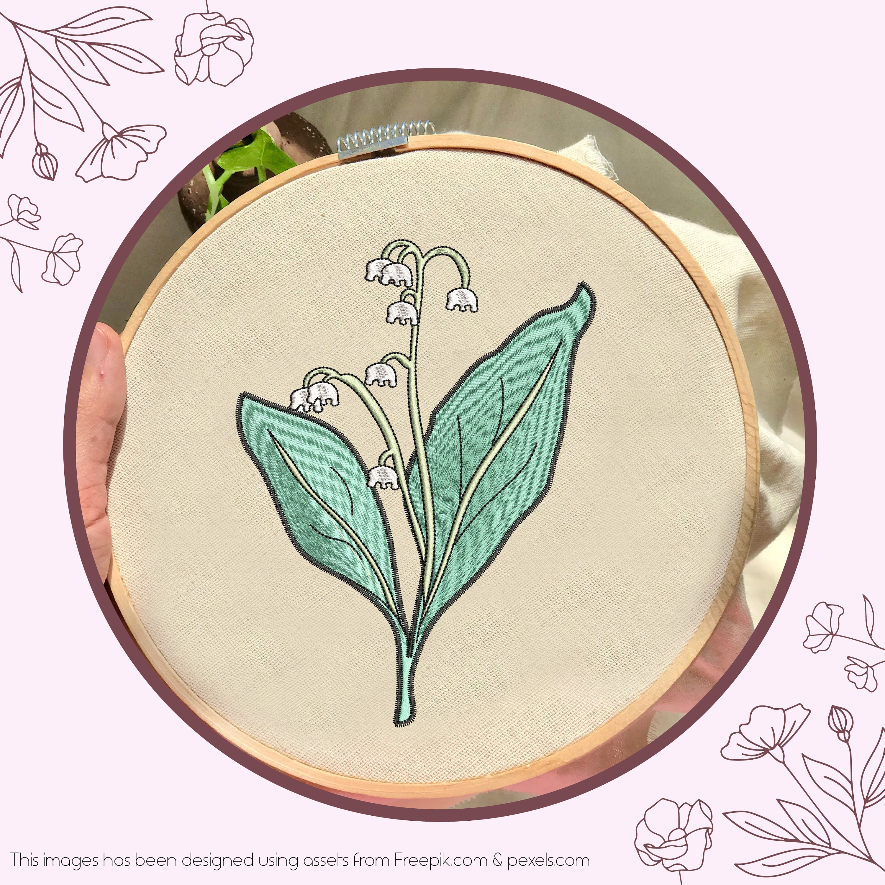 12 Birth Month Flower Set Machine Embroidery Design | Botanical Design ...
