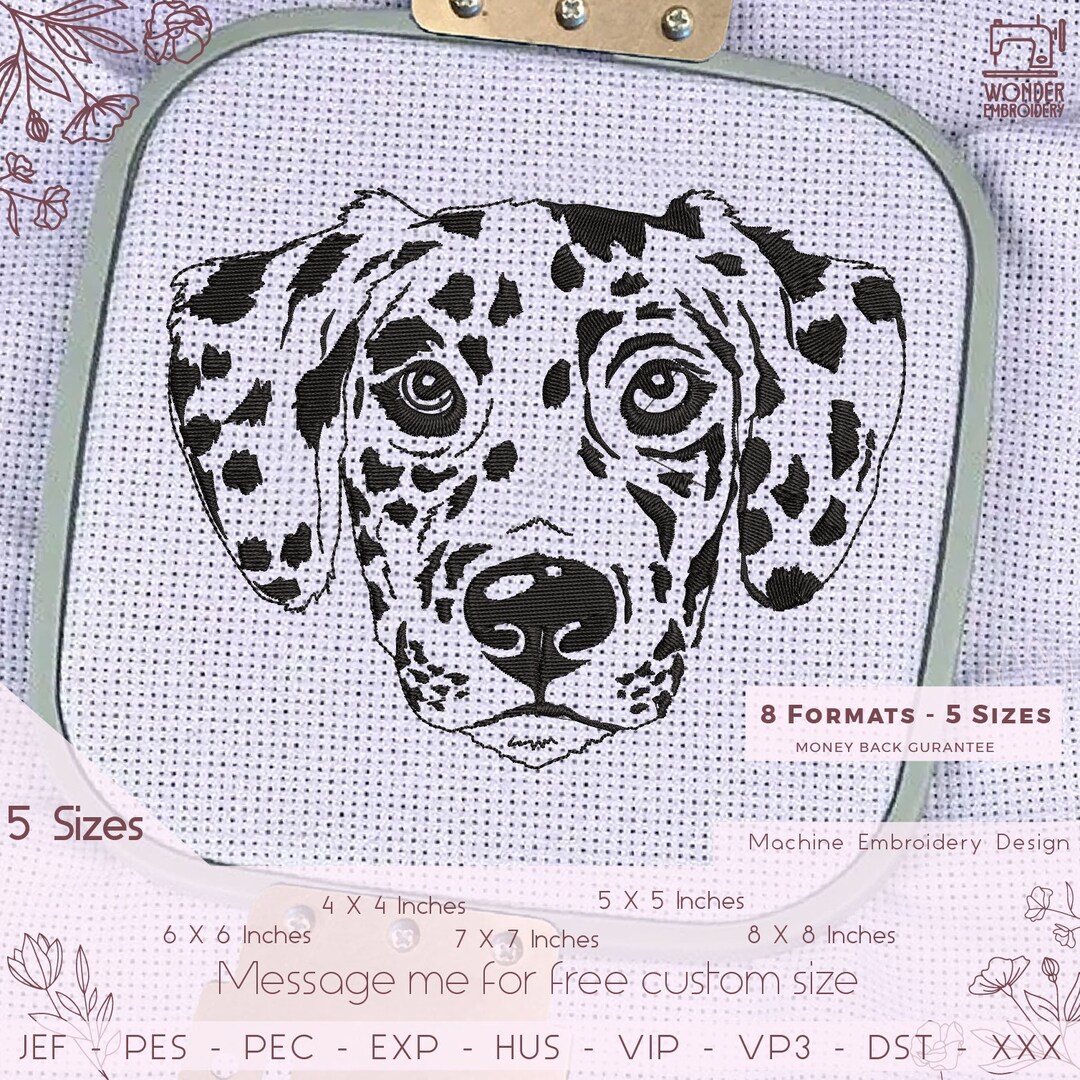 Dalmatian Dogs Embroidery Design - Cute Pet Embroidery Design - Dog ...