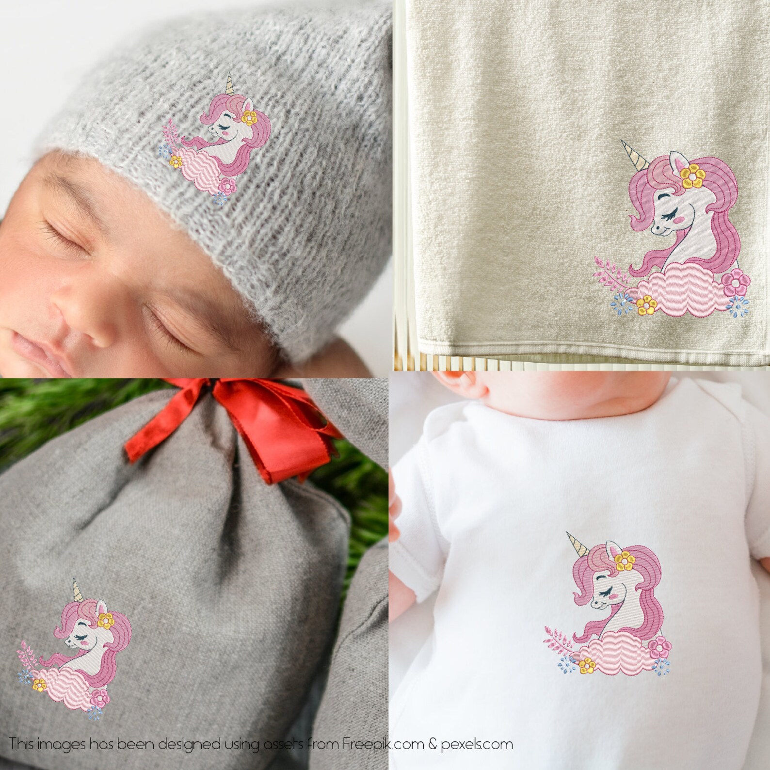 Unicorn Embroidery Design | Pink Unicorn Machine Embroidery File | Girl ...