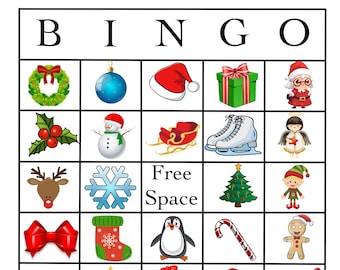 Christmas Bingo Cards, Printable Christmas Bingo, Christmas Party Game ...