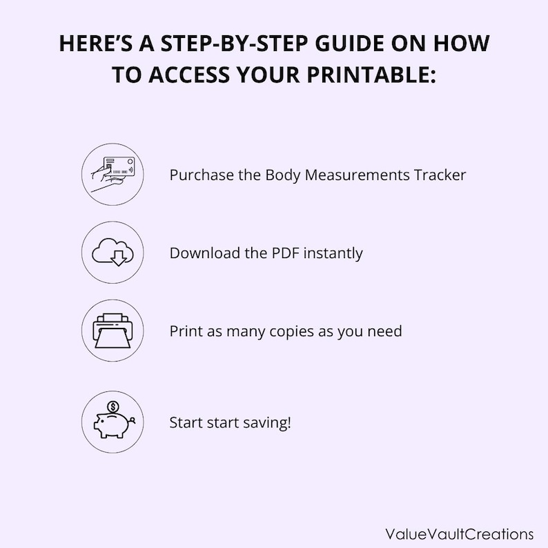 Body Measurement Tracker Printable: Weight Loss Progress (PDF) - Etsy