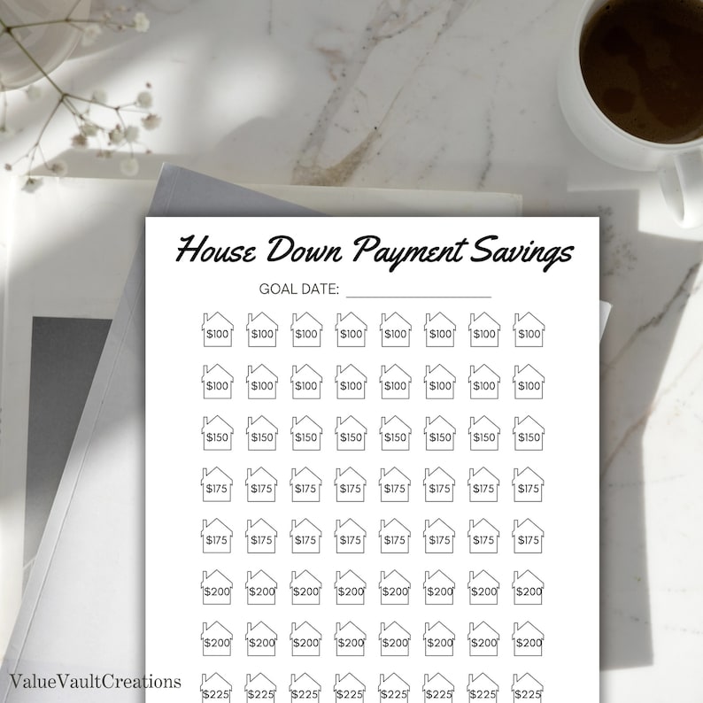 House Savings Challenge House Down Payment Fund House Fund Savings ...