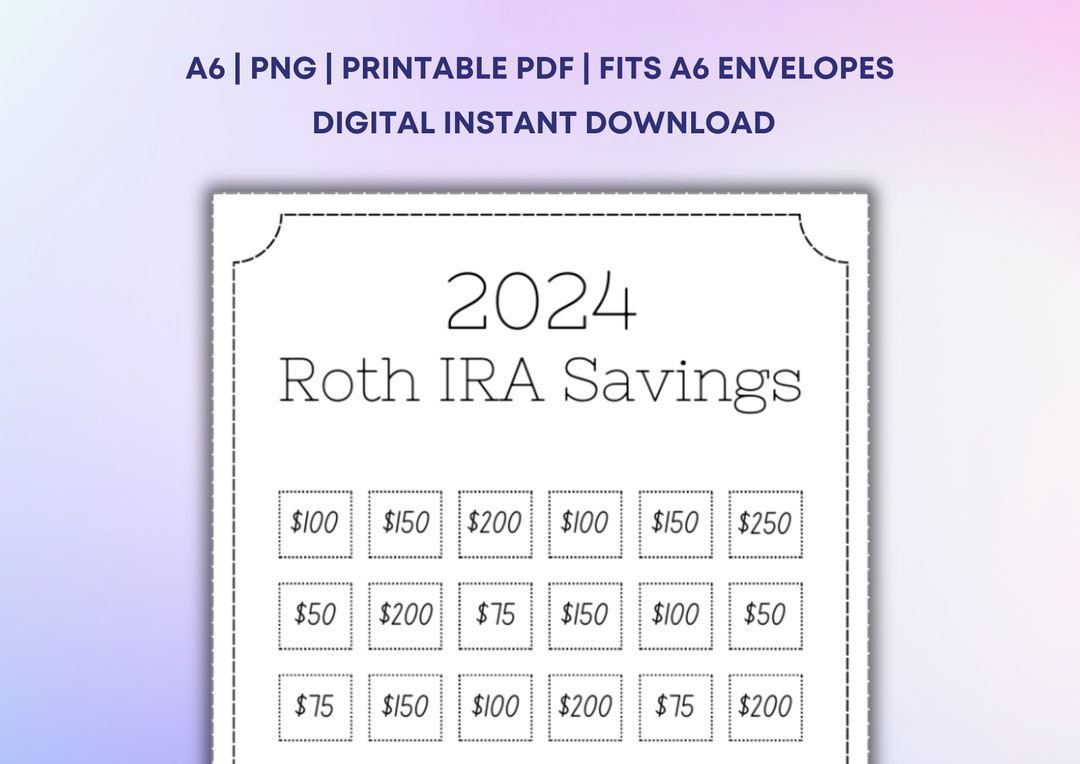 7000 Roth IRA Savings Challenge | Roth IRA Savings Tracker | Money ...
