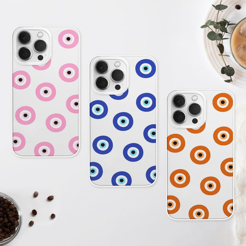 Capa MagSafe Rosa com Olho Grego para Celular | Capa Protetora ...