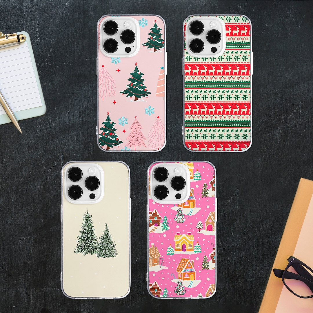 Pink Christmas Tree Magsafe Phone Case Cute Xmas Spirit Phone Cover ...