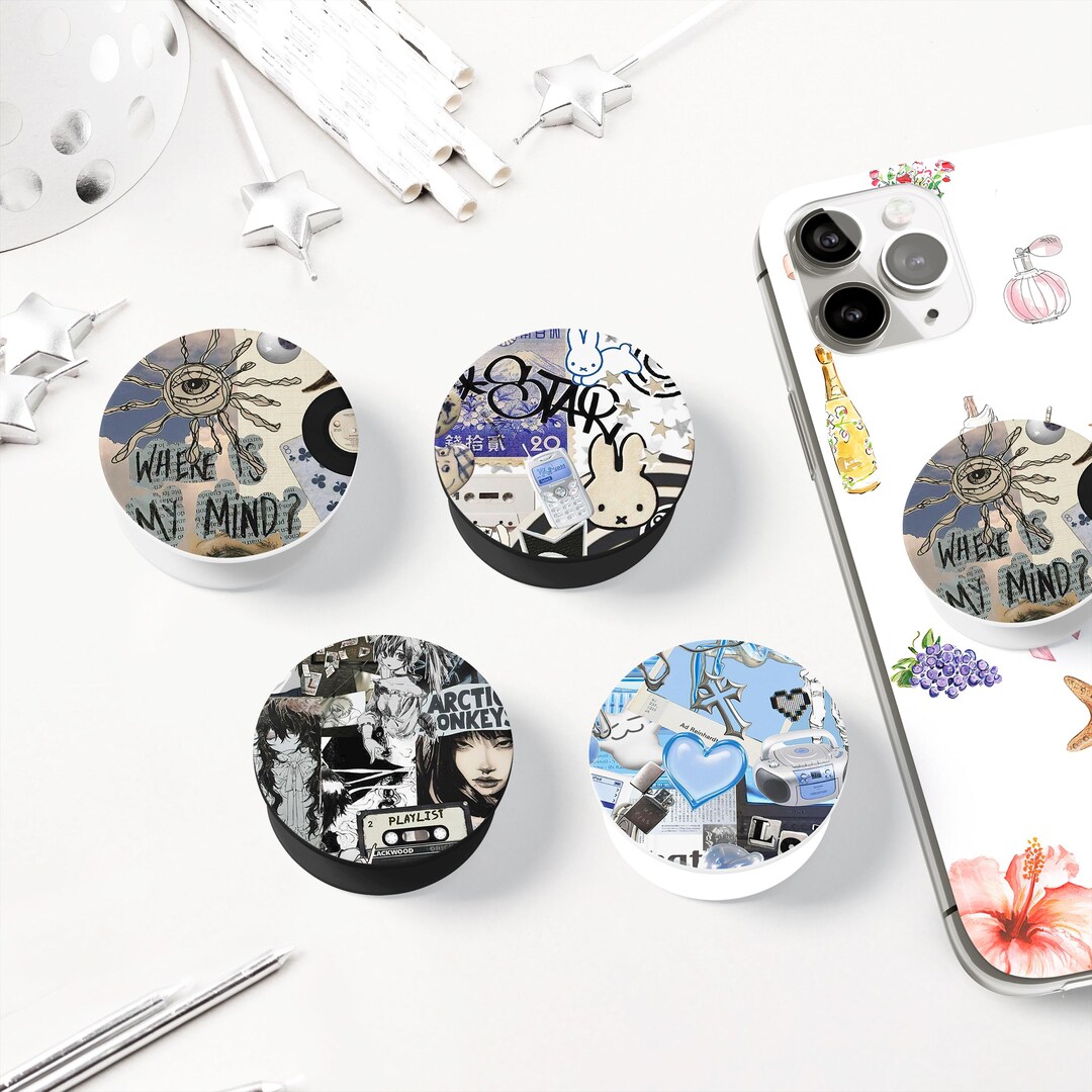 Weird Grunge Aesthetic Phone Holder | Japanese Y2k Moodboard Phone Grip ...
