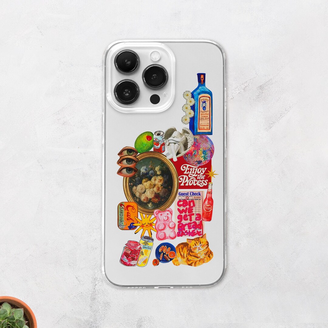 Retro Pink Collage Receipt Magsafe Phone Case | Summer Mirrorball ...