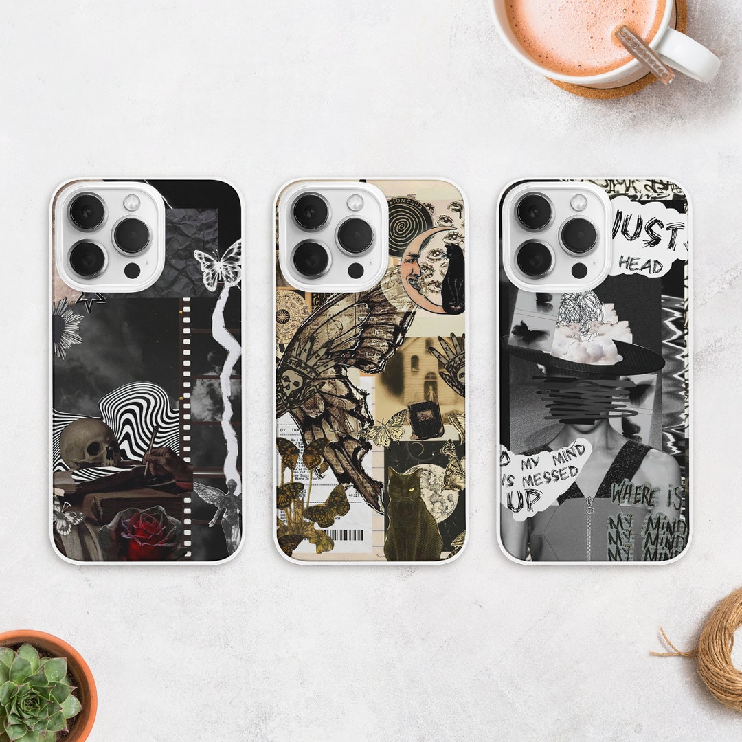 Dark Moodboard Collage Magsafe Phone Case: Dark Academia Cover iPhone ...