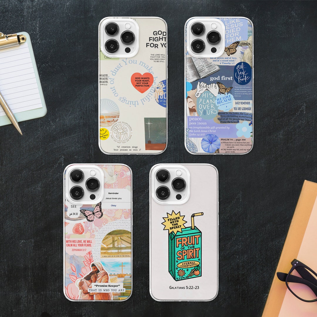 Cute Christian Collage Magsafe Phone Case | God First Bible Phone Cover ...